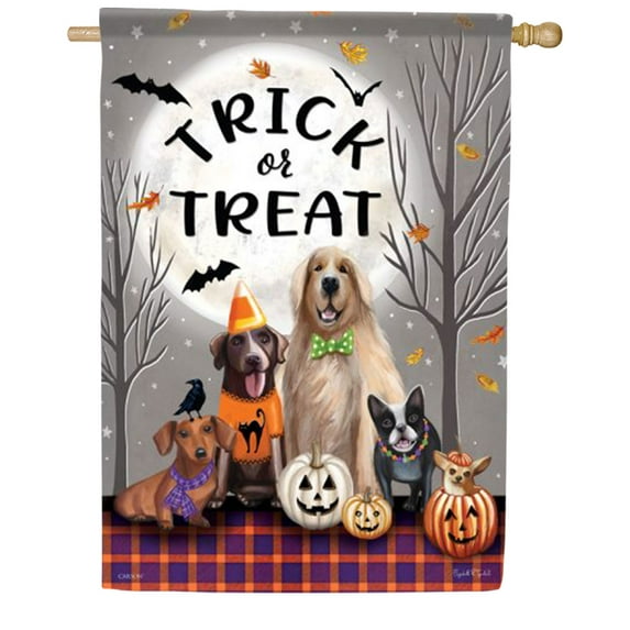 Carson Trick Treat Dogs House Flag, 28 x 40 inch Double Sided ...