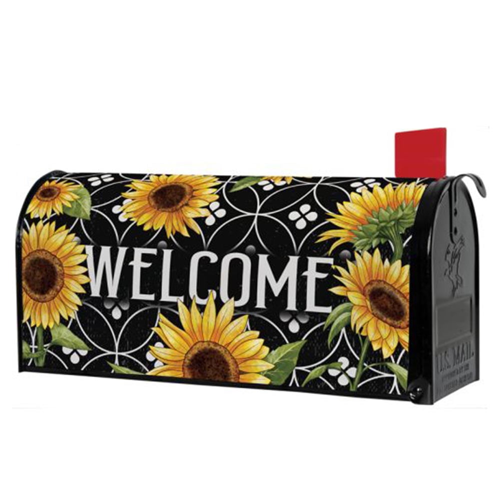 Carson Welcome Sunflowers Mailbox Cover, Fits Standard 6.5 x 19 inch ...
