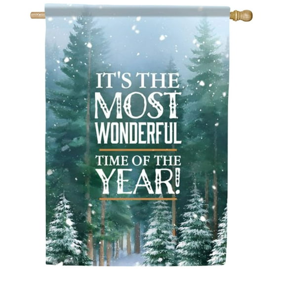 Carson Winter Forest House Flag, 28 x 40 inch Double Sided, Wonderful ...