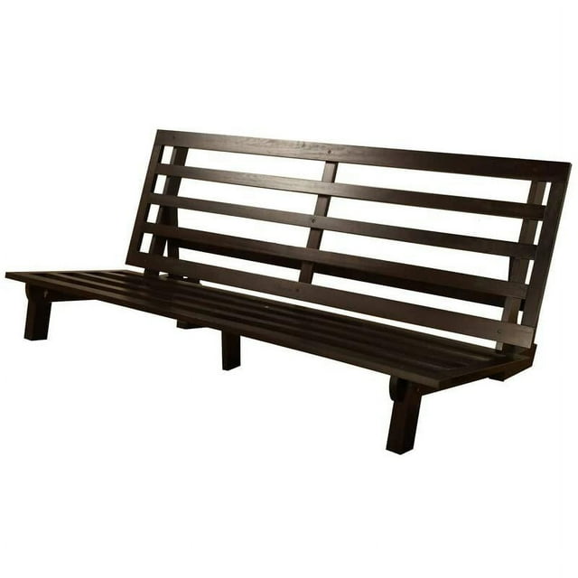 Carson Full-Size Pine Wood Futon Frame, Java Brown Finish, Easy ...