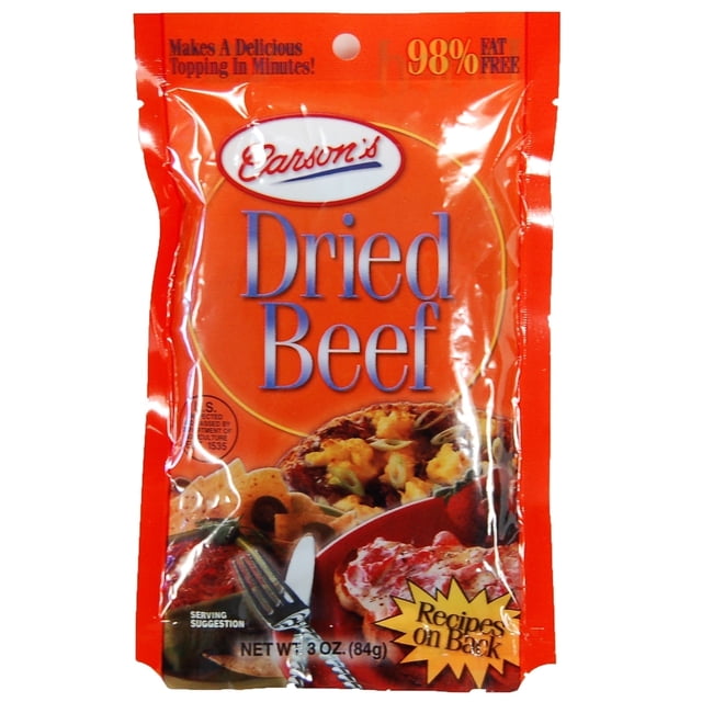 Carson's Refrigerated Sliced Dried Beef, 24 Packages, 3 oz Each ...