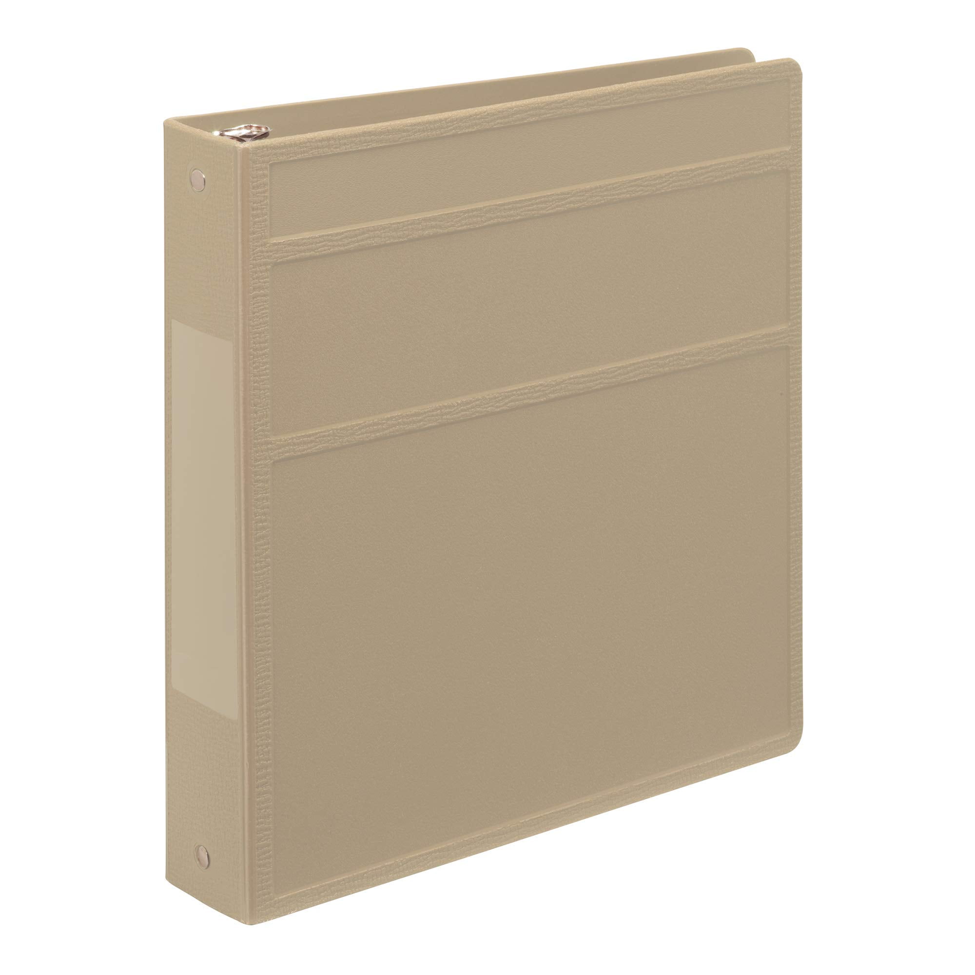 Carstens 1.5-Inch Heavy Duty 3-Ring Binder - Side Opening, Oatmeal ...
