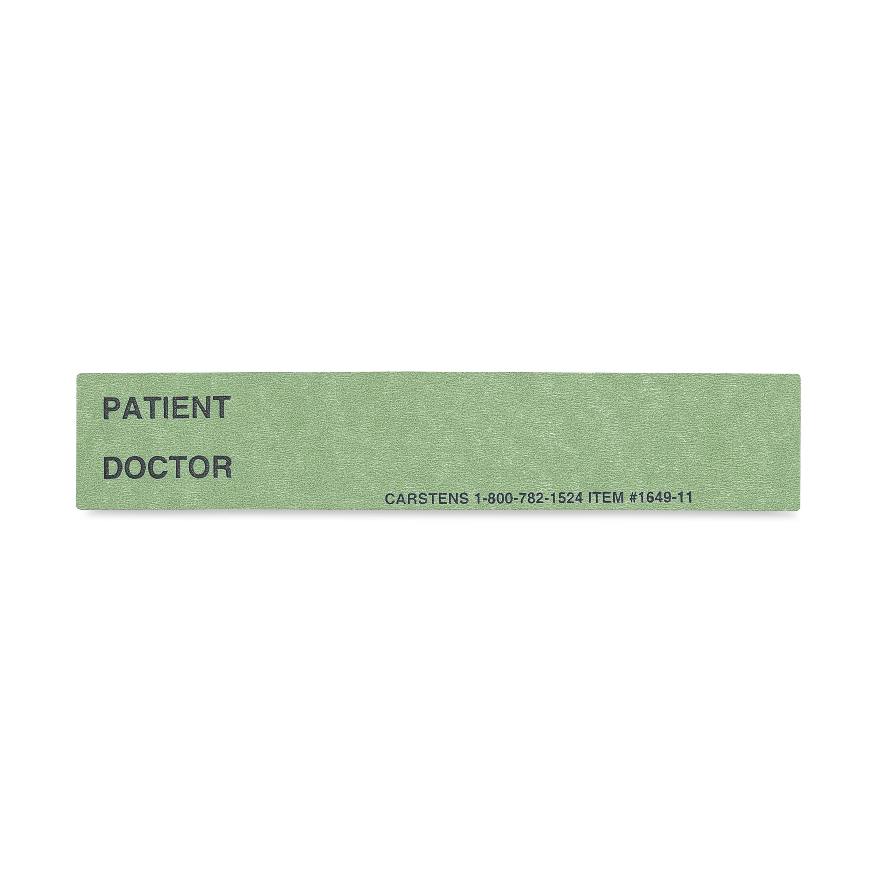 Carstens - Green Patient / Doctor Preprinted ID Cards for 1.5 – 4” Ring ...