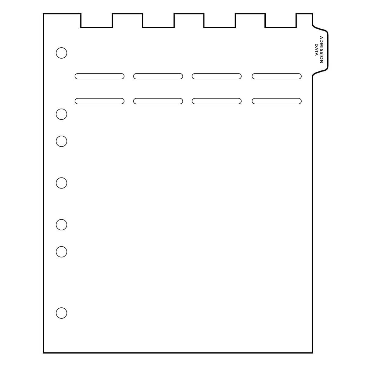 Carstens - Heavy Duty Admission Data Plastic Ring Binder Dividers, Side ...
