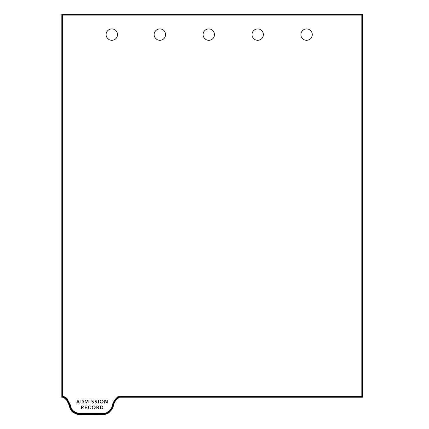 Carstens - Heavy Duty Admission Record Plastic Ring Binder Dividers ...