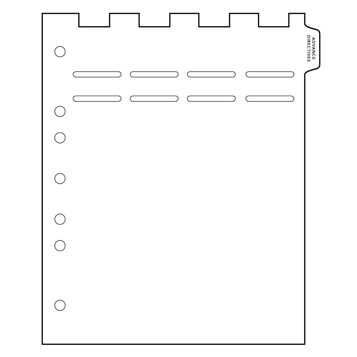 Carstens - Heavy Duty Advance Directives Plastic Ring Binder Dividers ...