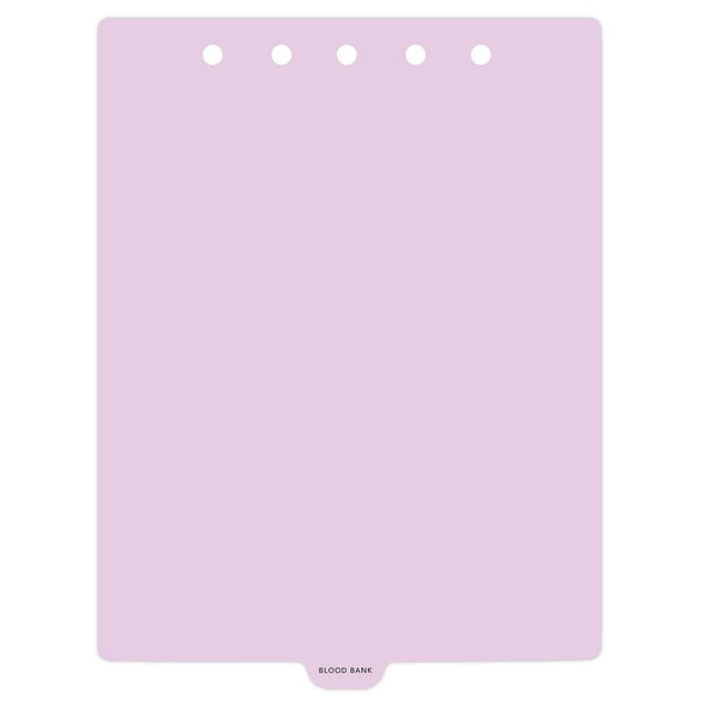 Carstens - Heavy Duty Blood Bank Plastic Ring Binder Dividers, Bottom ...
