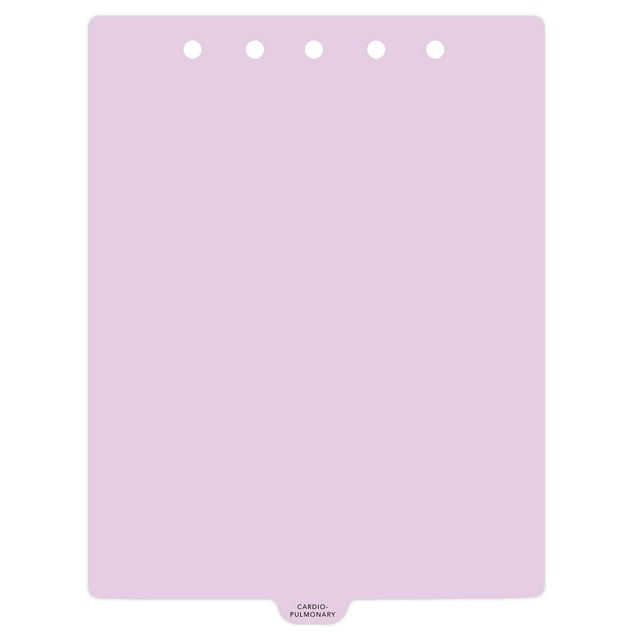 Carstens - Heavy Duty Cardio-Pulmonary Plastic Ring Binder Dividers ...