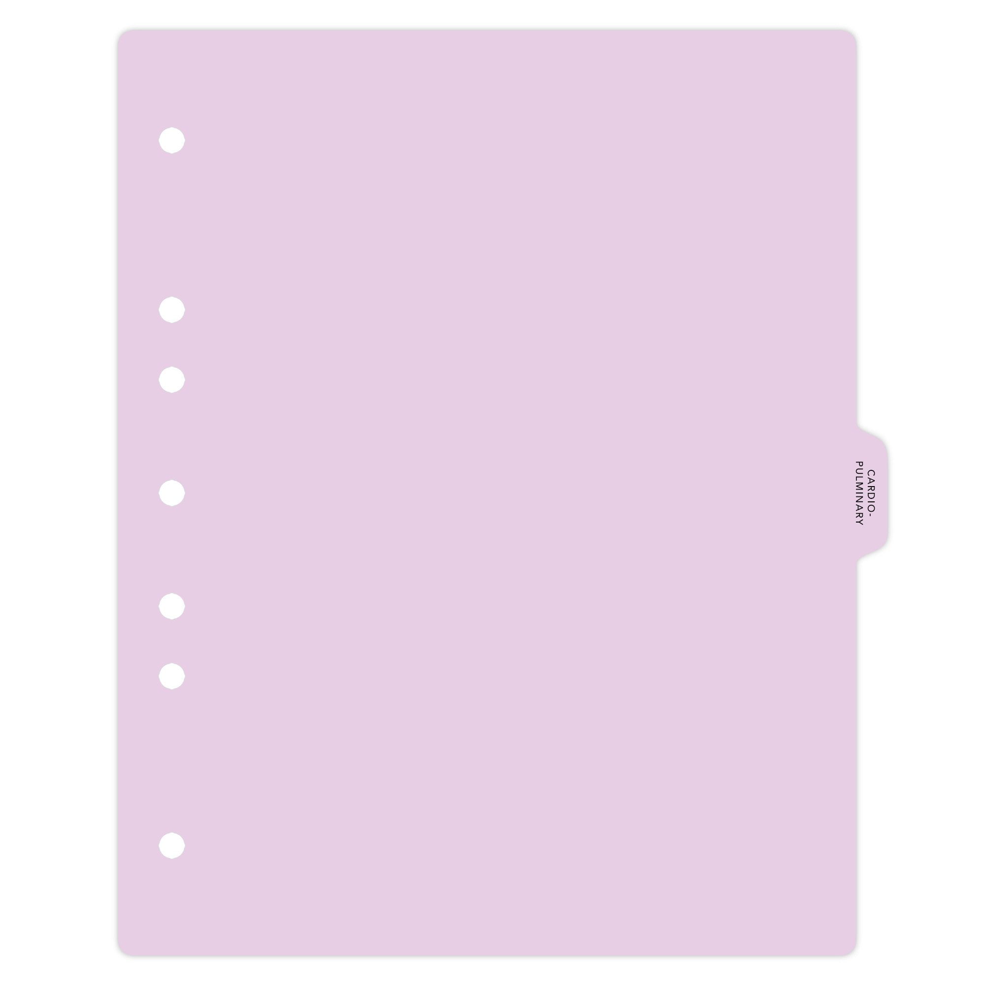Carstens - Heavy Duty Cardio-Pulmonary Plastic Ring Binder Dividers ...