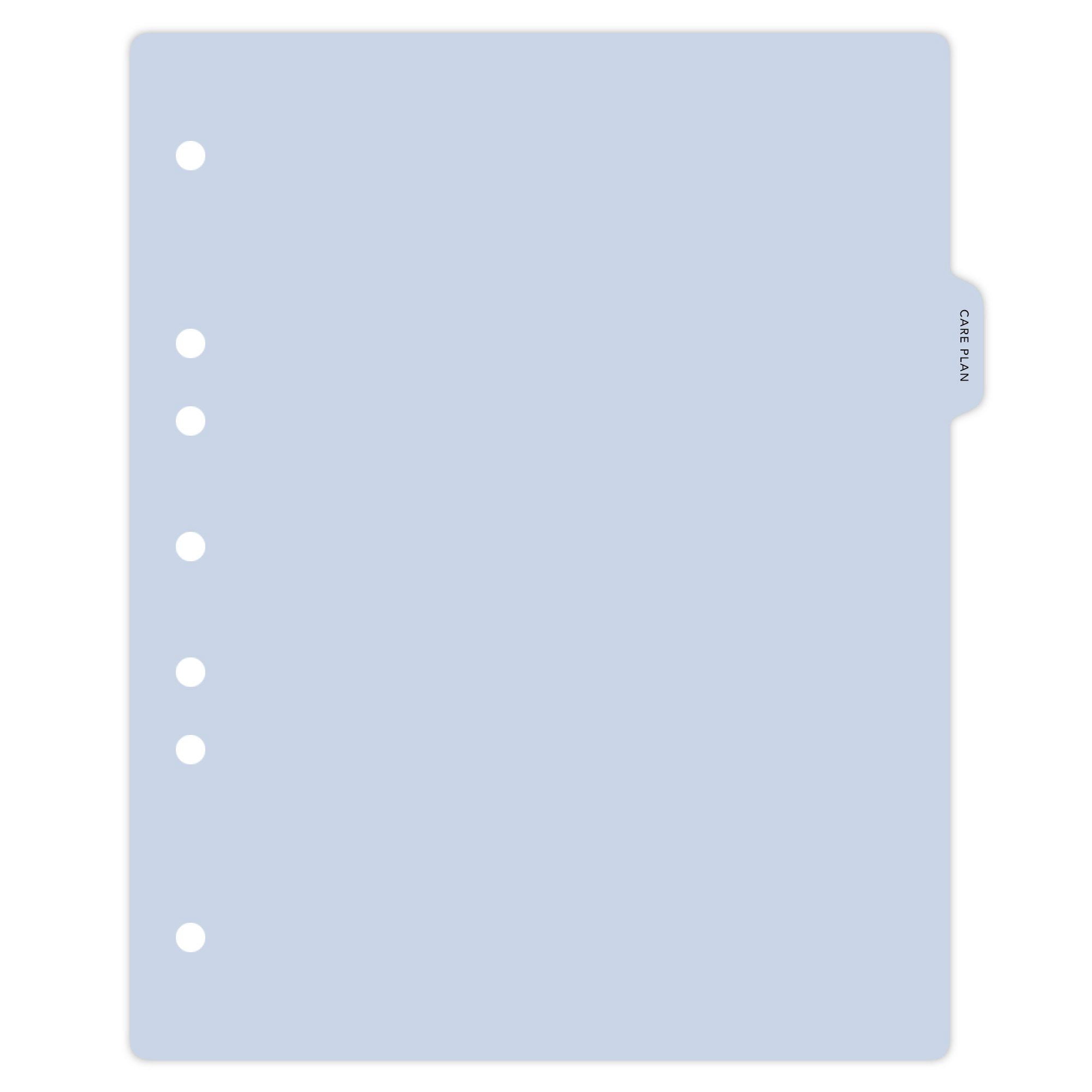 Carstens - Heavy Duty Care Plan Plastic Ring Binder Dividers, Side Tab ...