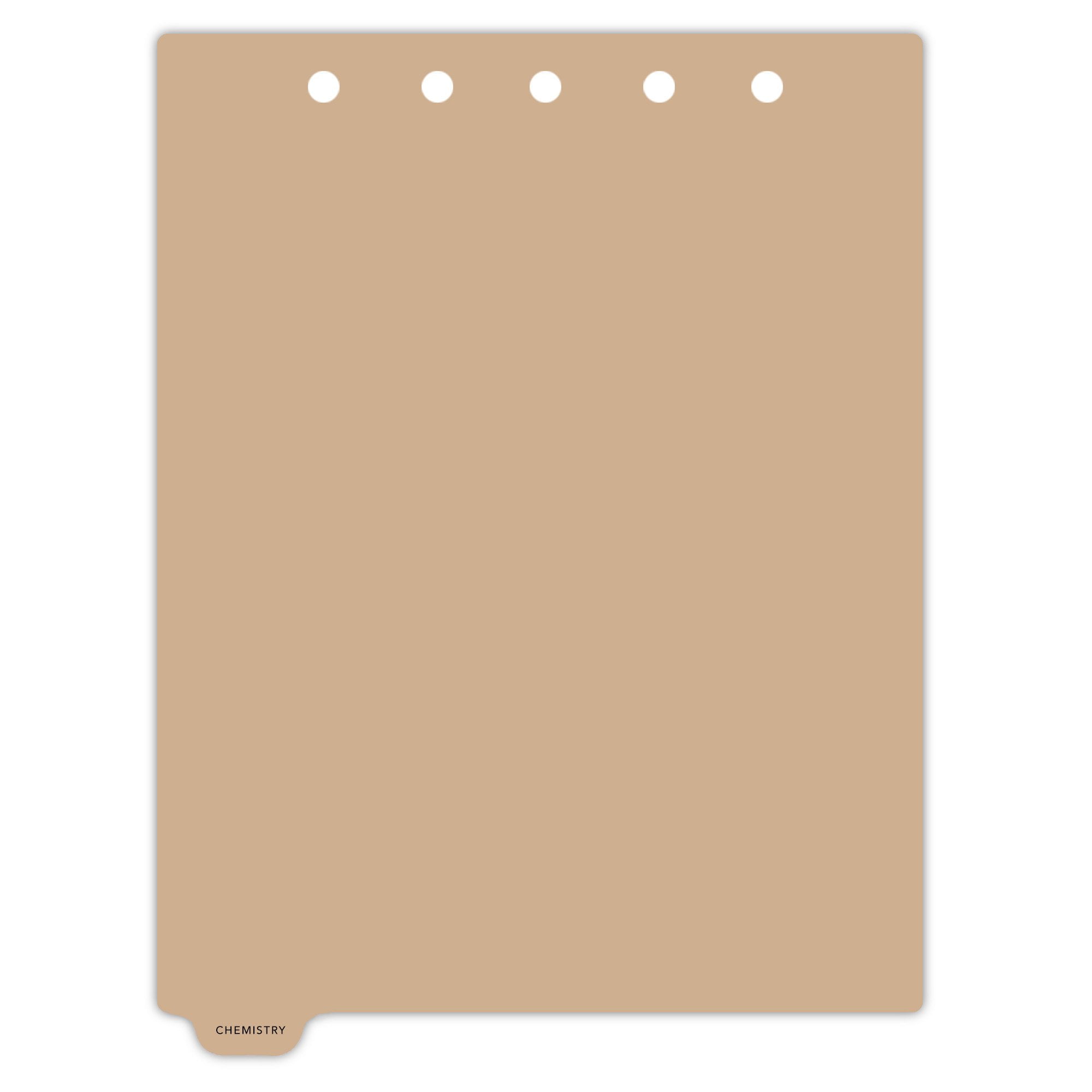 Carstens - Heavy Duty Chemistry Plastic Ring Binder Dividers, Bottom ...