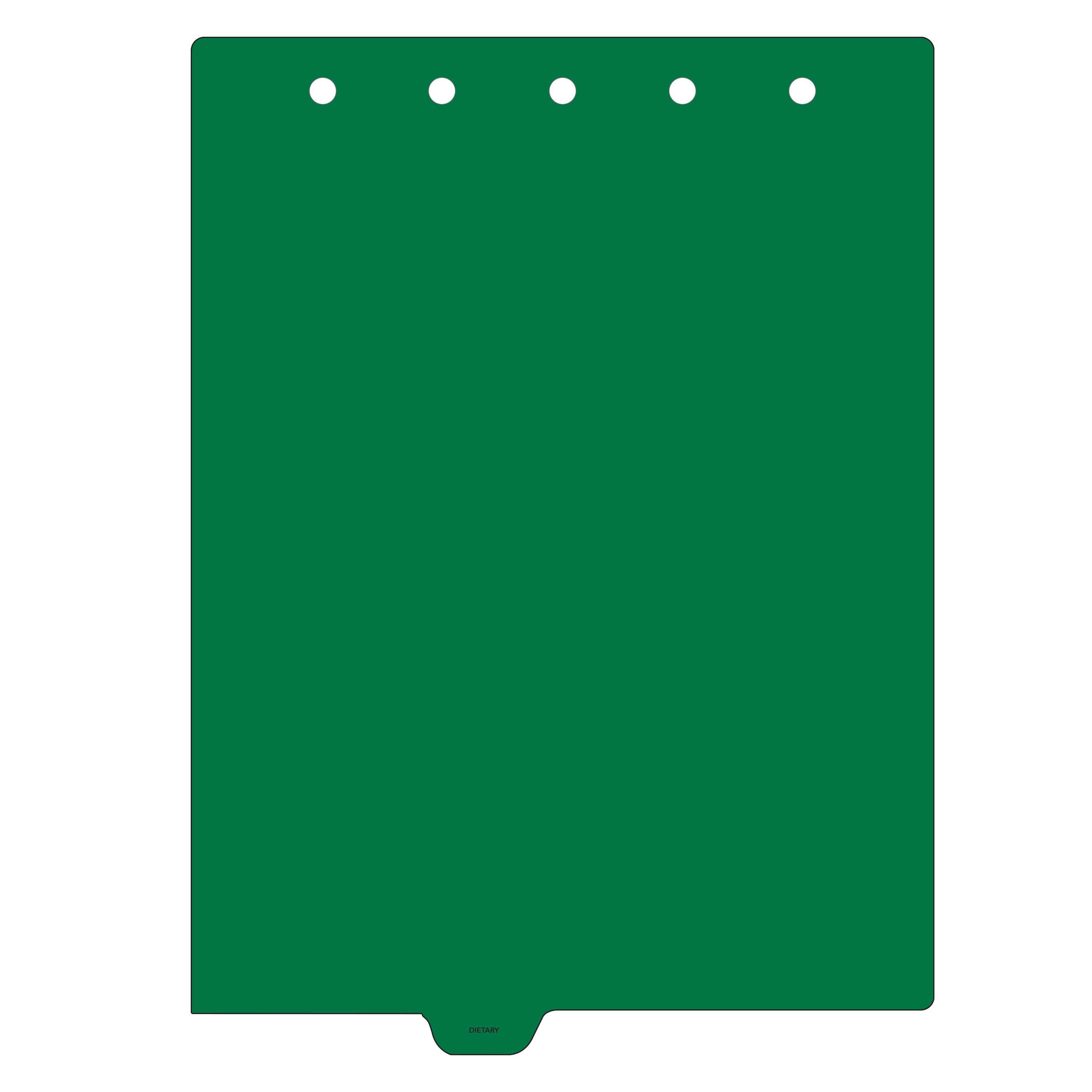 Carstens - Heavy Duty Dietary Plastic Ring Binder Dividers, Bottom Tab ...