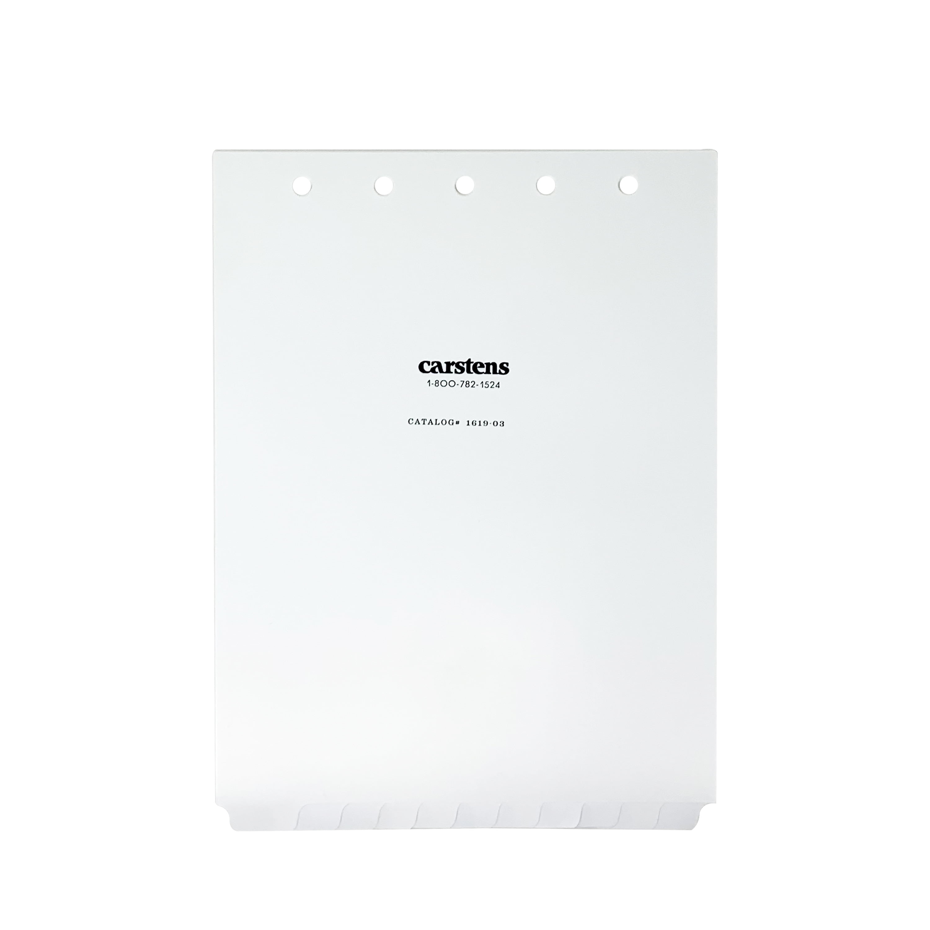 Carstens Heavy Duty Plastic Dividers, 11-Tab, White, Blank, for Top ...