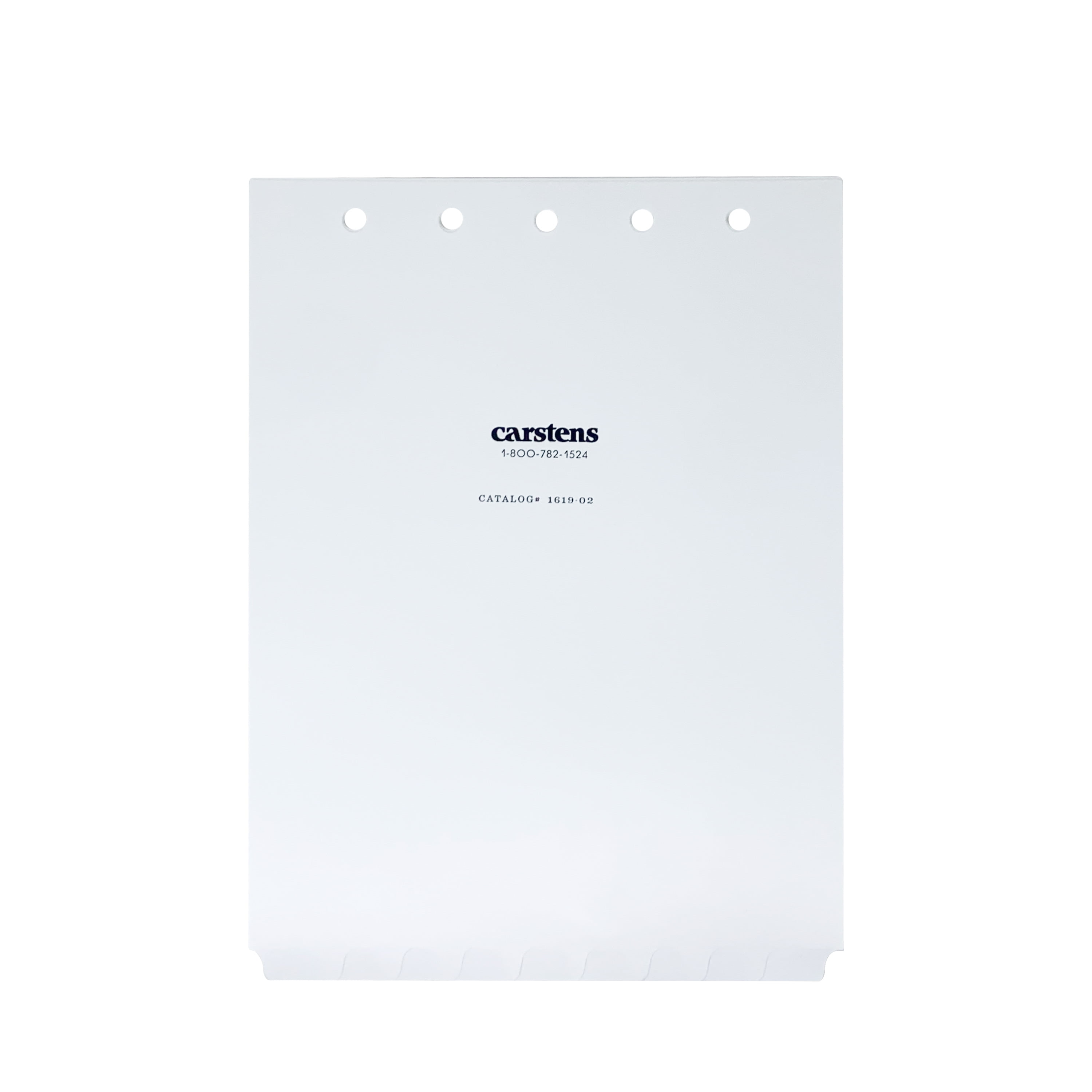 Carstens Heavy Duty Plastic Dividers, 9-Tab, White, Blank, for Top ...
