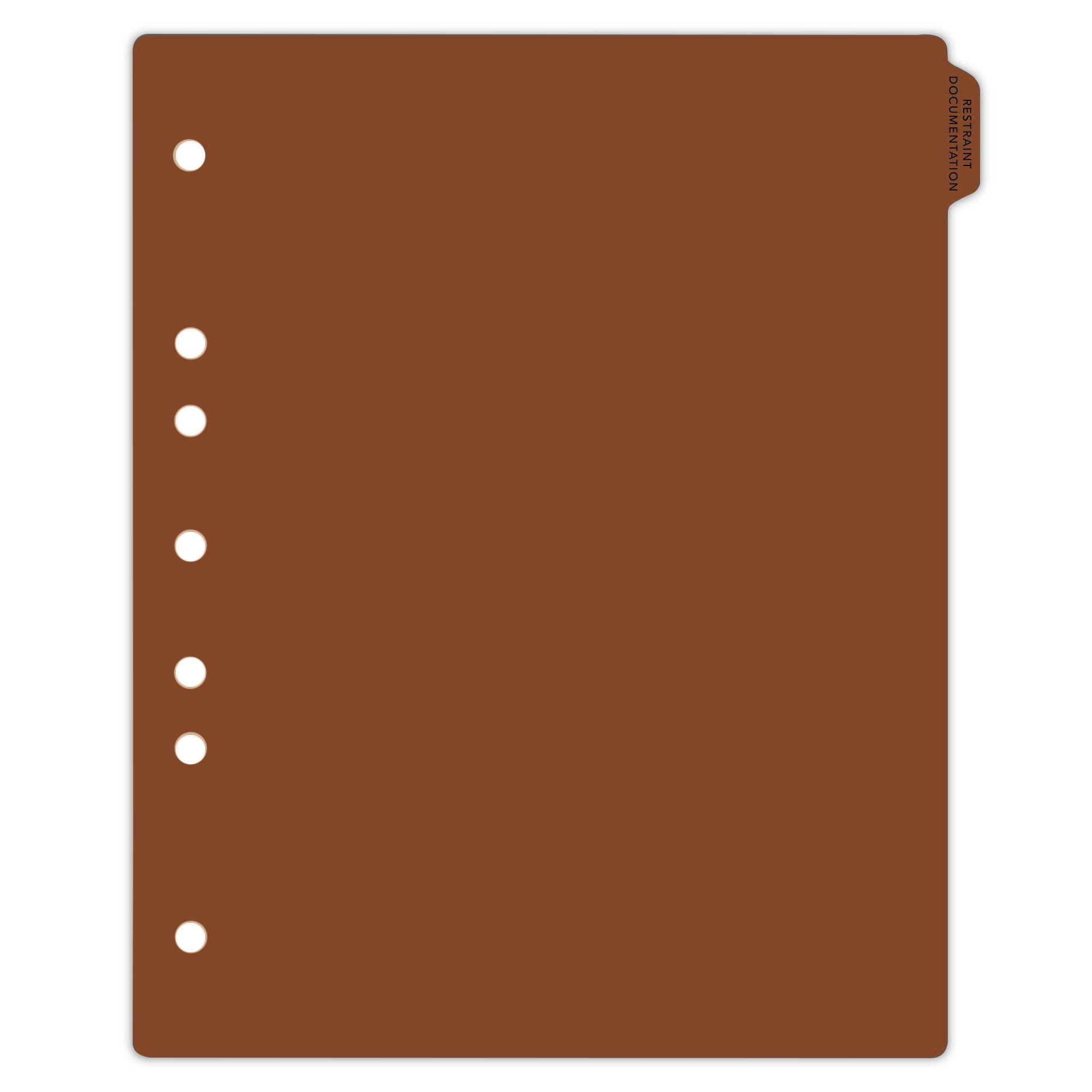 Carstens - Heavy Duty Restraint Documentation Plastic Ring Binder ...