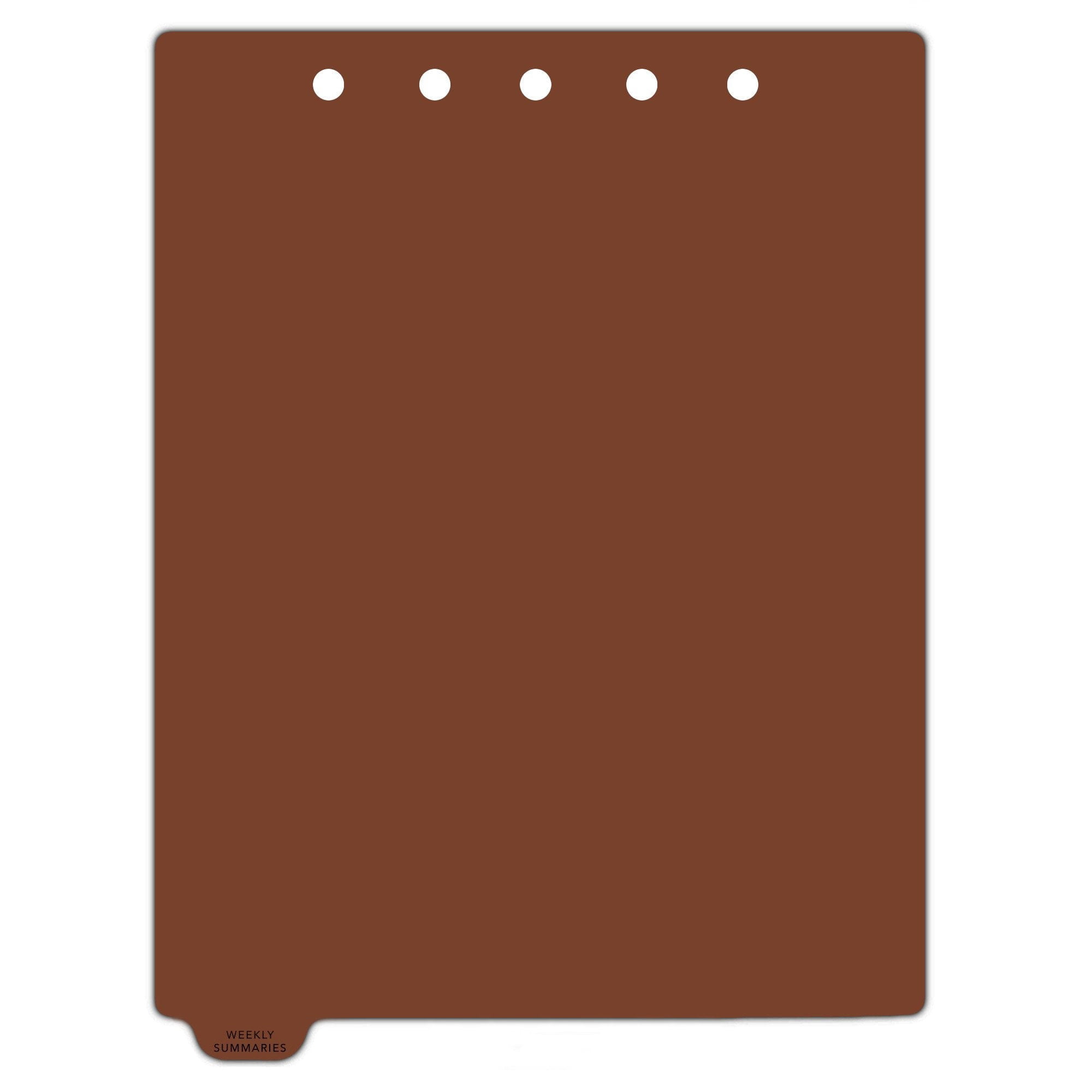 Carstens - Heavy Duty Weekly Summaries Plastic Ring Binder Dividers ...