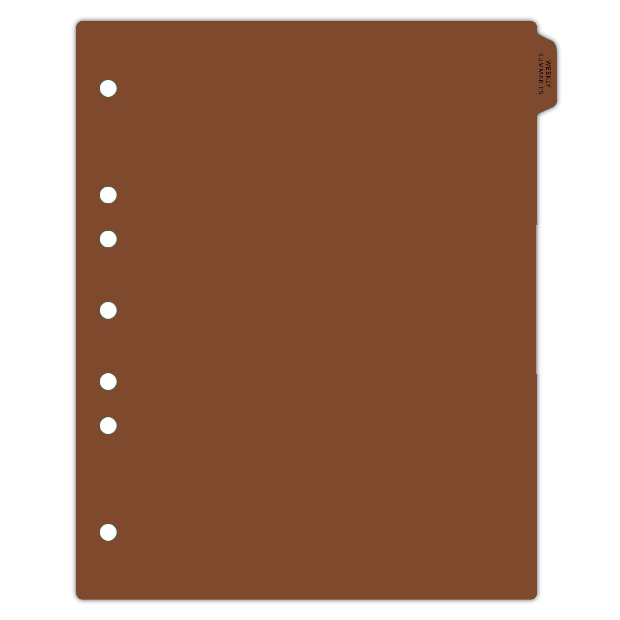 Carstens - Heavy Duty Weekly Summaries Plastic Ring Binder Dividers ...