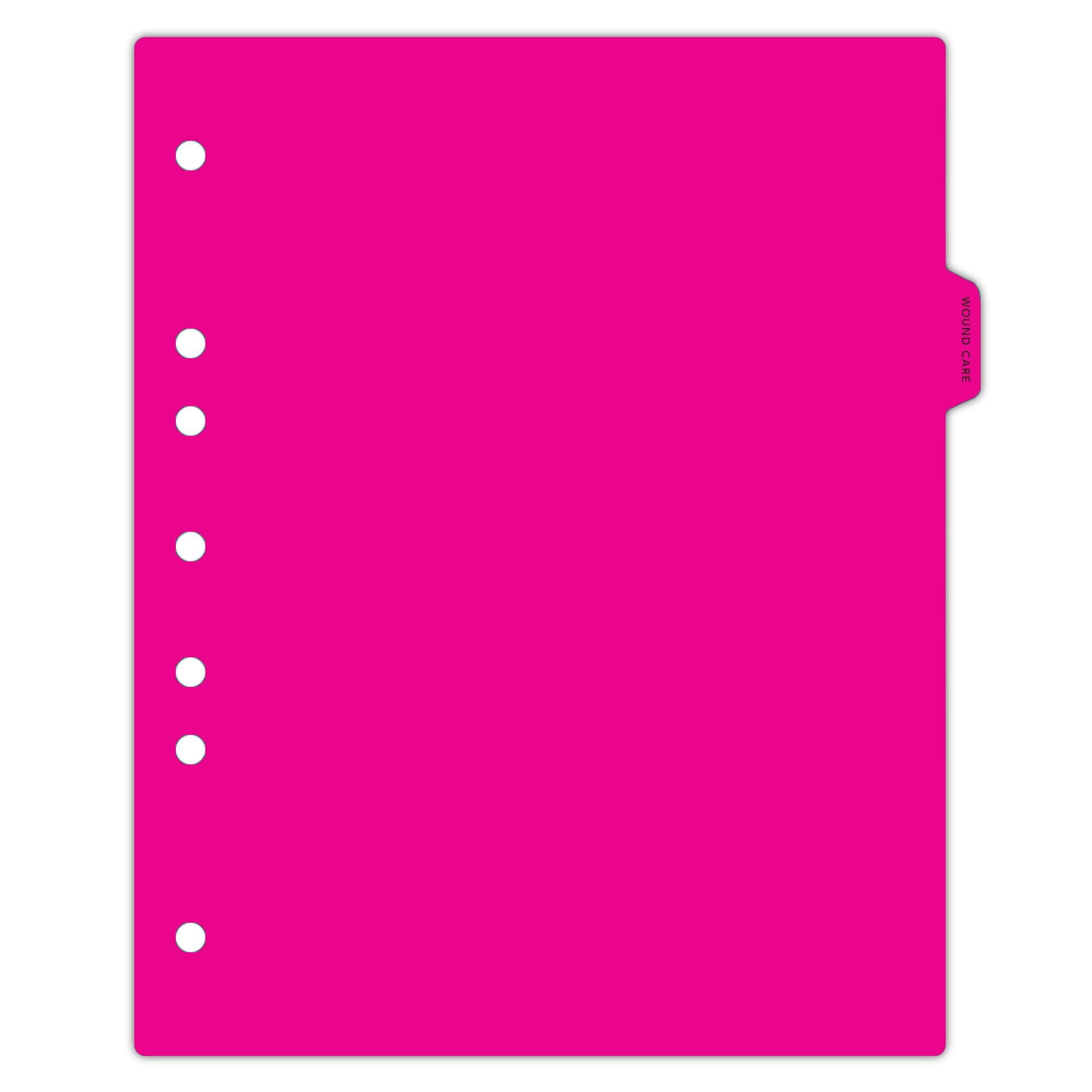 Carstens - Heavy Duty Wound Care Plastic Ring Binder Dividers, Side Tab ...