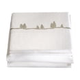 Carstens Inc. 4 Piece Embroidered Pines Printed 200 Thread Count 100% ...