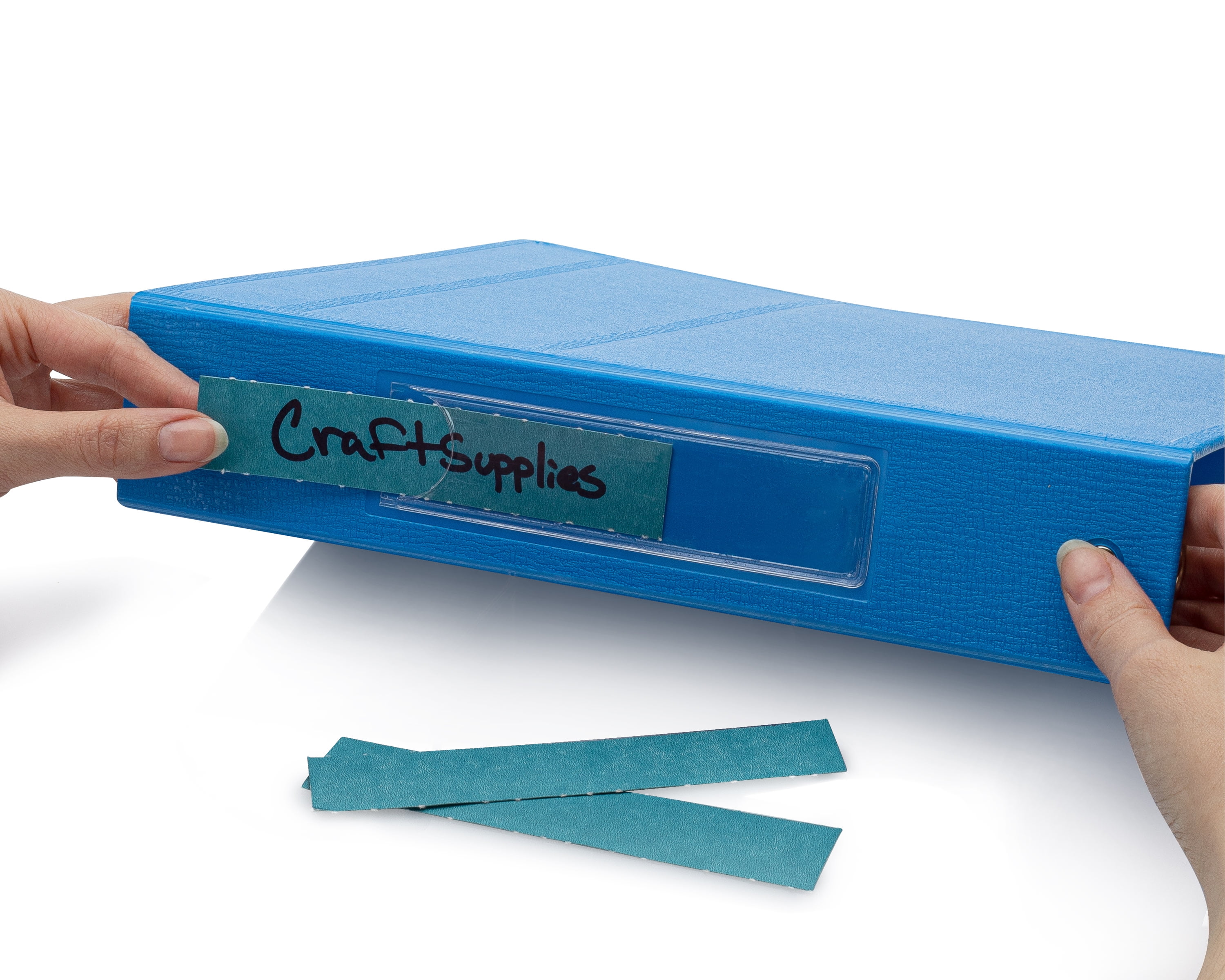 Carstens - Medium Blue 1 Inch Binder Spine Insert Cards, 5.25 x .6875 ...