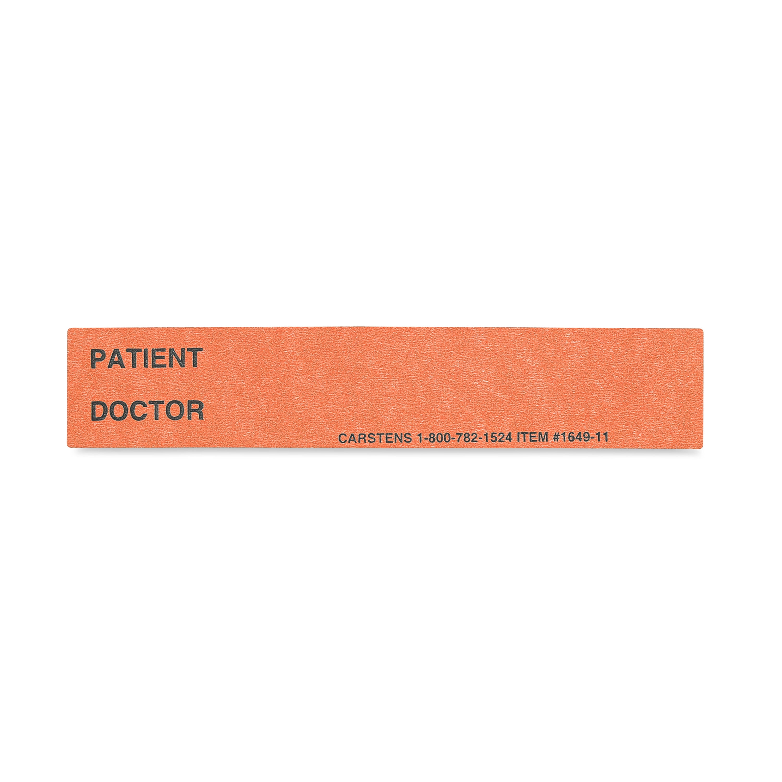 Carstens - Orange Patient / Doctor Preprinted ID Cards for 1.5 – 4 ...