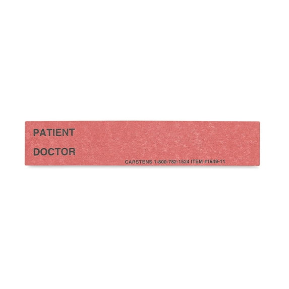 Carstens - Red Patient / Doctor Preprinted ID Cards for 1.5 – 4” Ring ...