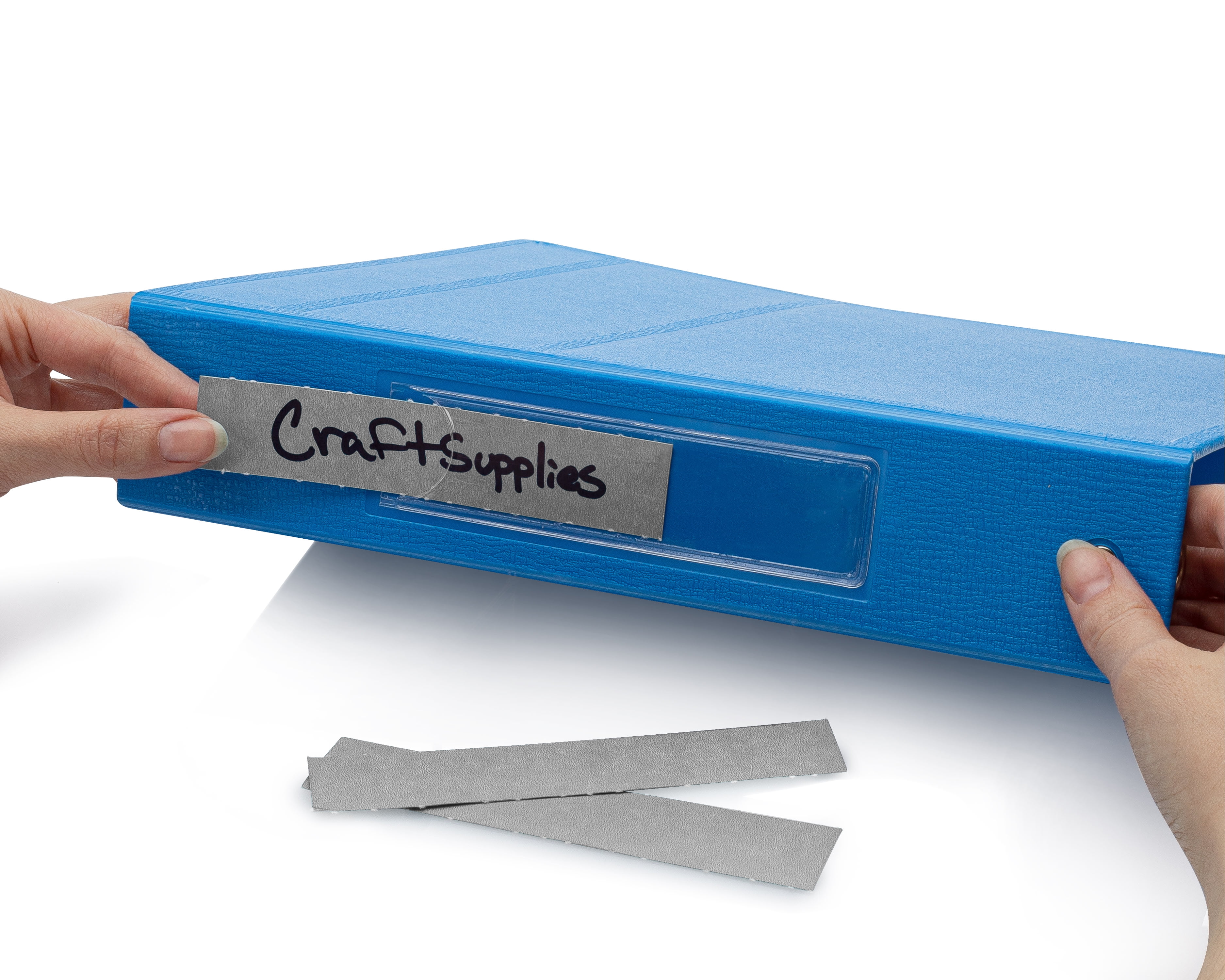 Carstens - Silver 1 Inch Binder Spine Insert Cards, 5.25 x .6875 Inch ...