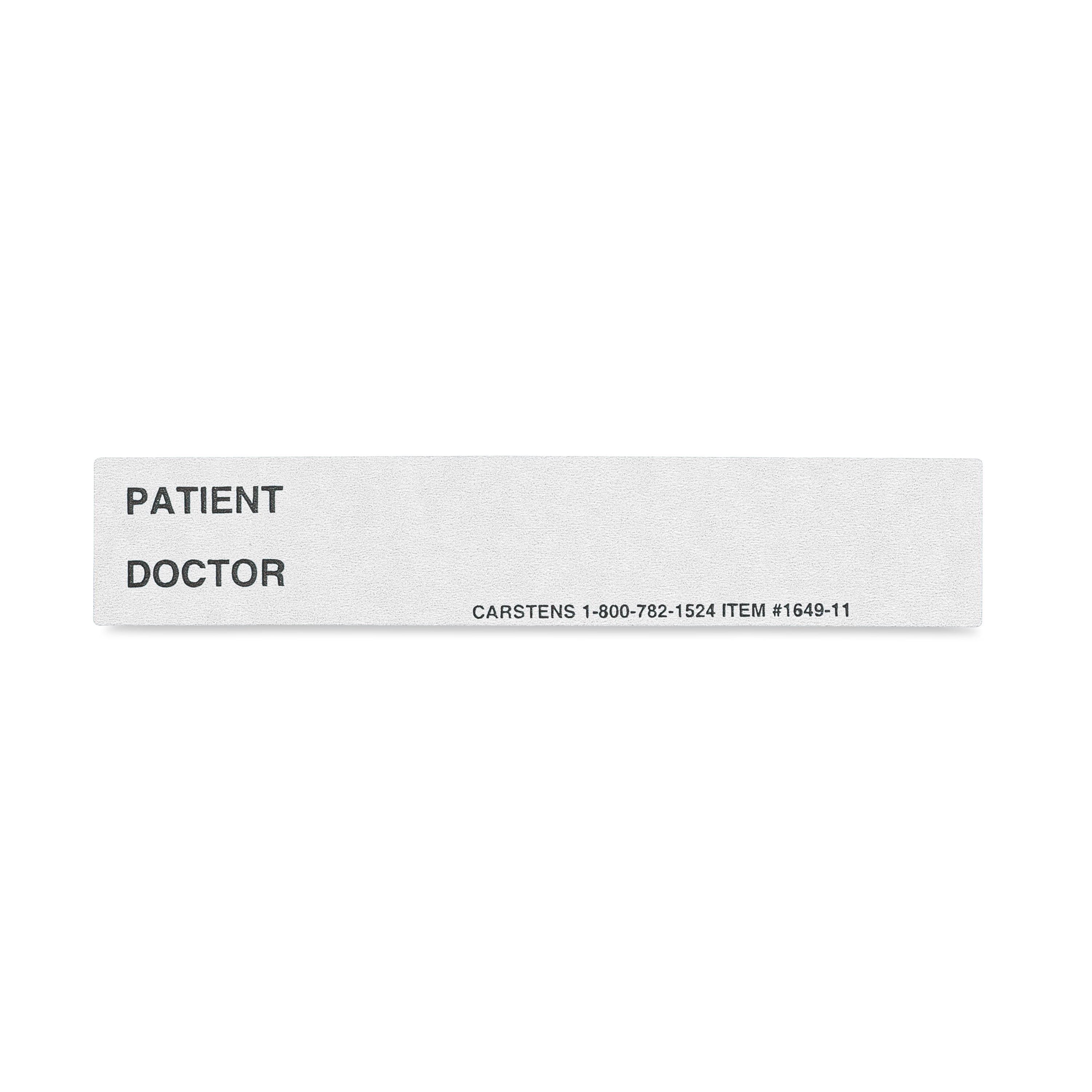 Carstens - White Patient / Doctor Preprinted ID Cards for 1.5 – 4” Ring ...