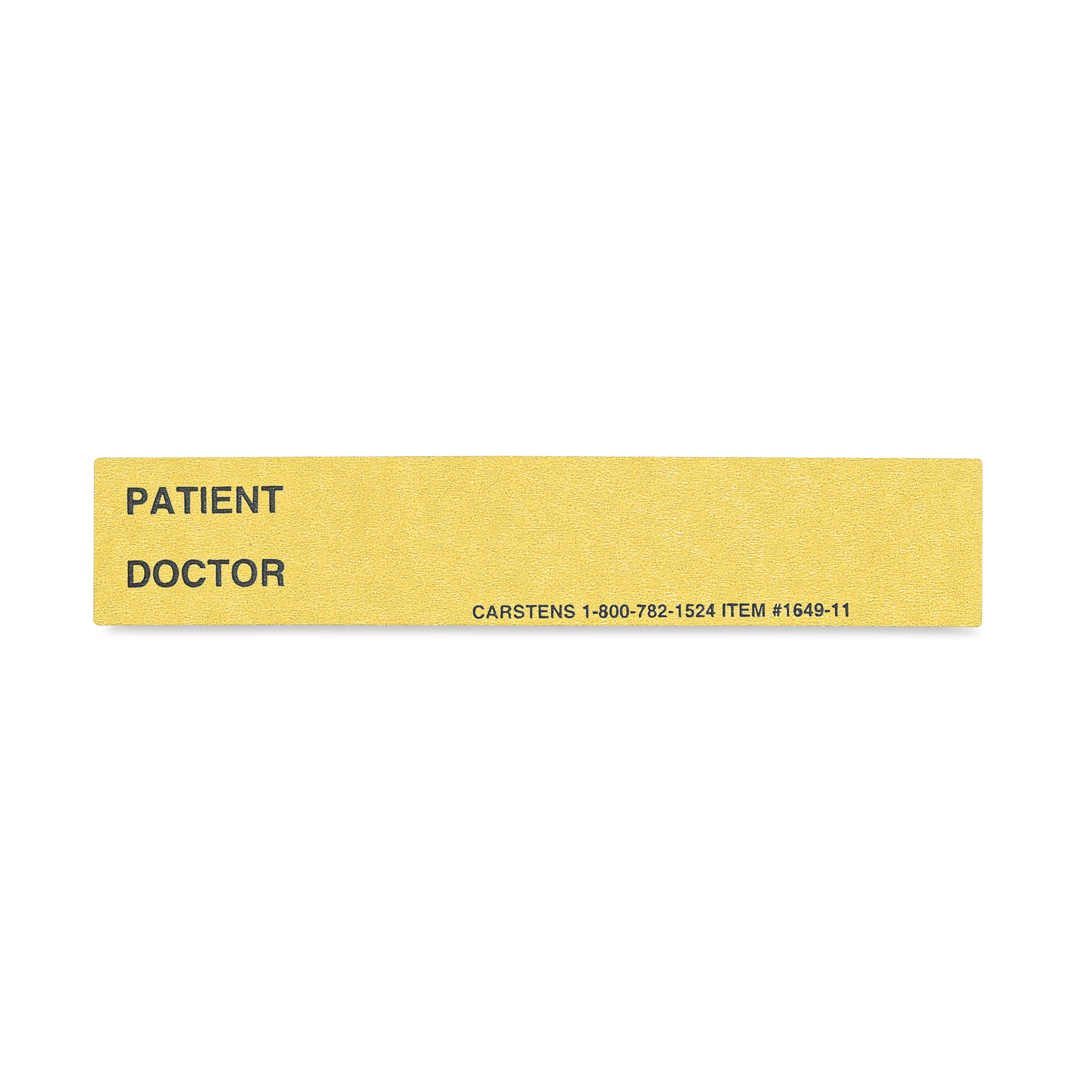 Carstens - Yellow Patient / Doctor Preprinted ID Cards for 1.5 – 4 ...