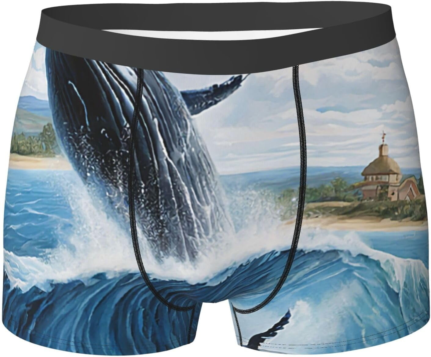 Cart Blue Mermaid Print Men'S Breathable Boxer Briefs Soft Stretch ...