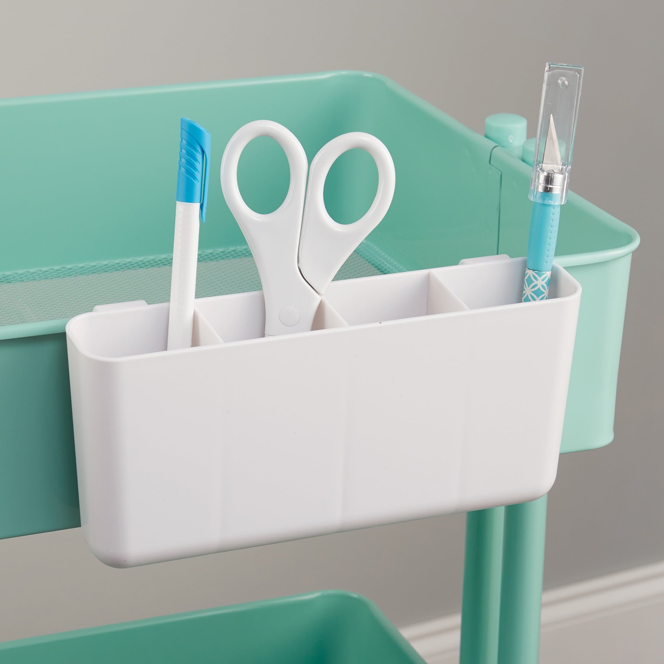 Cart Divider Bin by Simply Tidy – White Plastic Organizer for Lexington ...