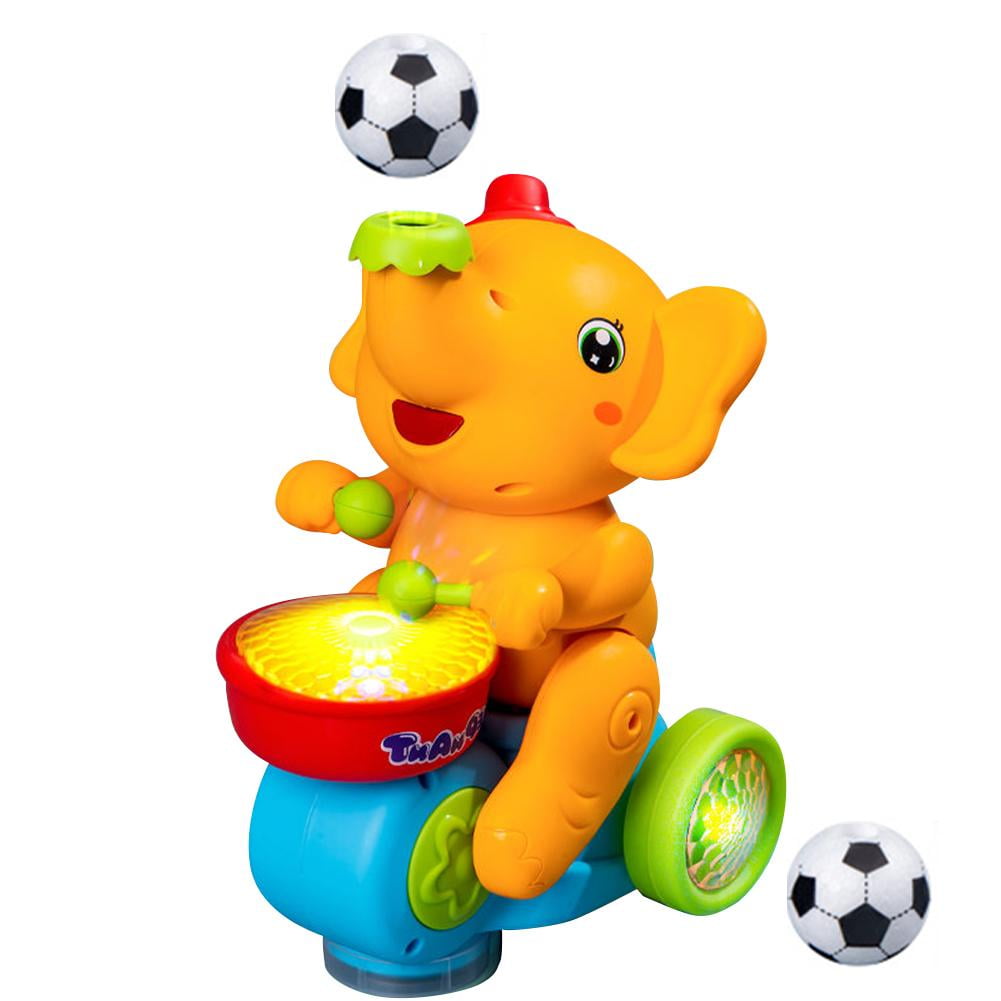 Cart Elephant Musician Toy Baby Drum Set Early Learning Walking Drum ...