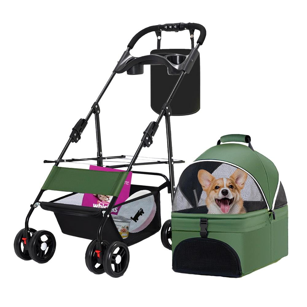 TOHU Pet Stroller, Grocery Cart, with Wheels 60 Lb Capacity Pet Travel ...
