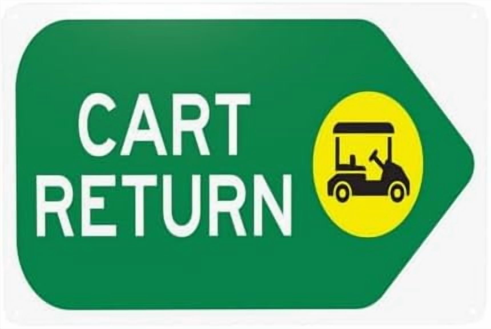 Cart Return Right Arrow Warning Sign, Private Property Metal Signs for ...