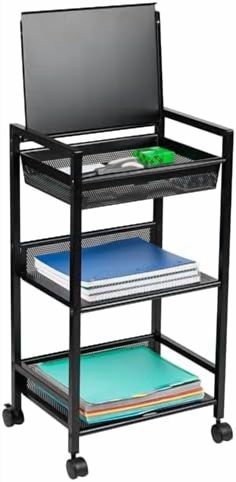Cart with Covered Compartment, Office Organizer, Storage, 3-Tier ...