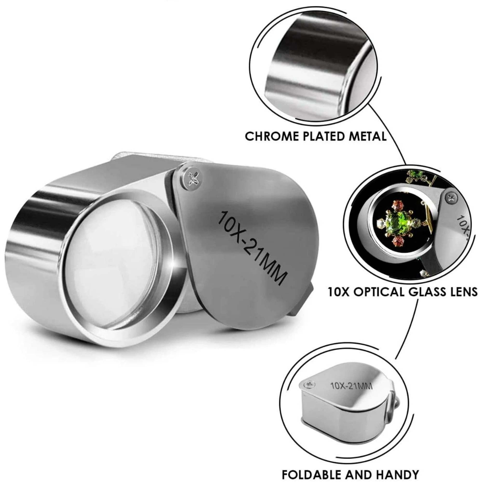 CartSaver 2 Pack 10X 21mm Jewelers Eye Loupe Magnifying Glass Lens ...
