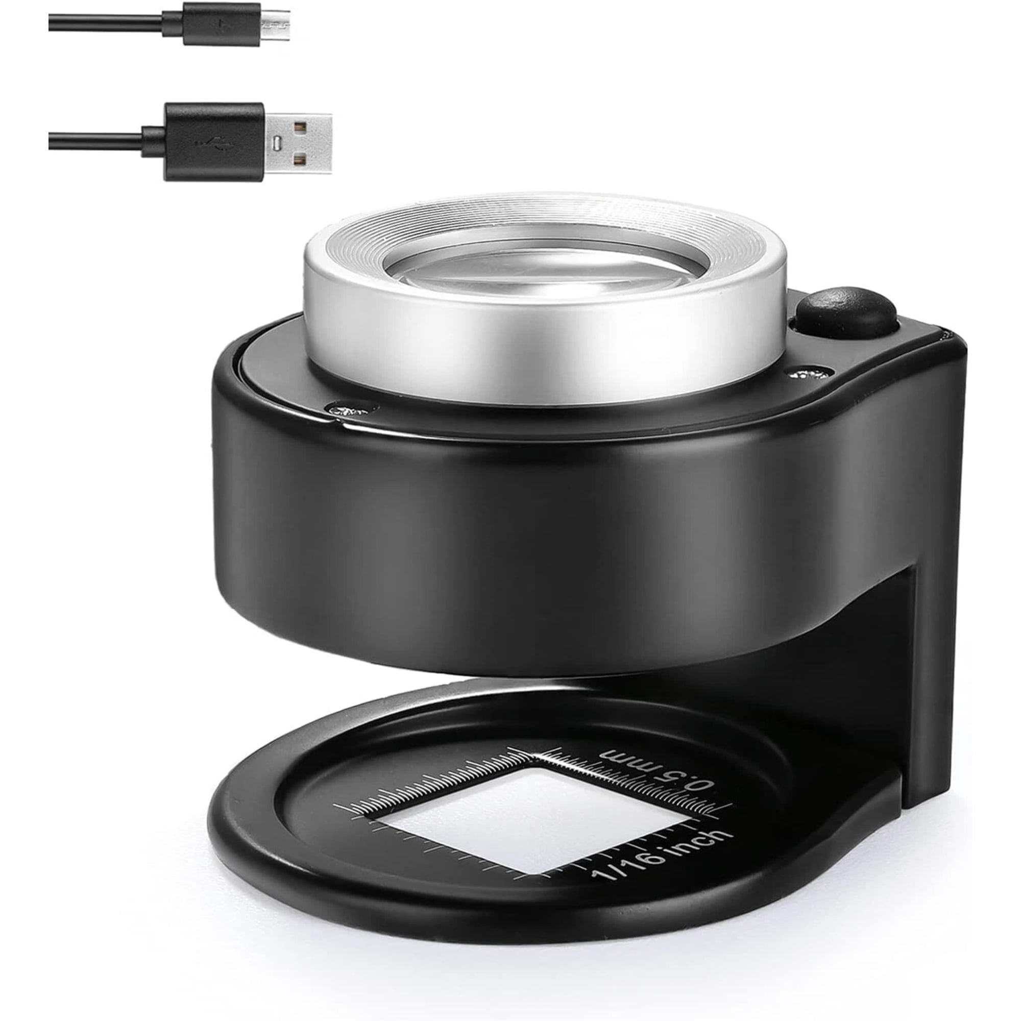 CartSaver 30X Rechargeable Black Magnifier With Led Light For Jewelry ...