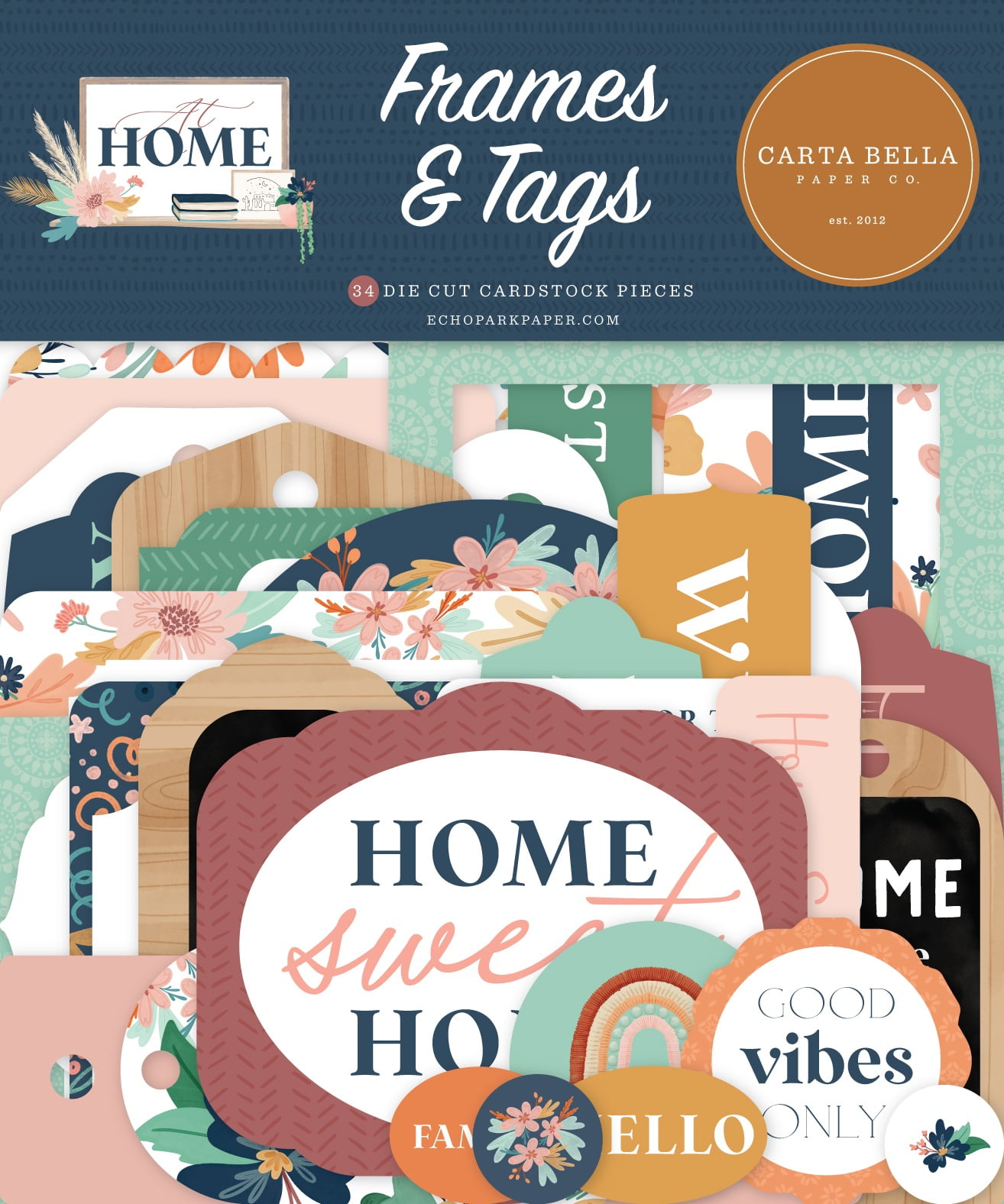 Carta Bella Cardstock Ephemera-Frames & Tags, At Home - Walmart.com