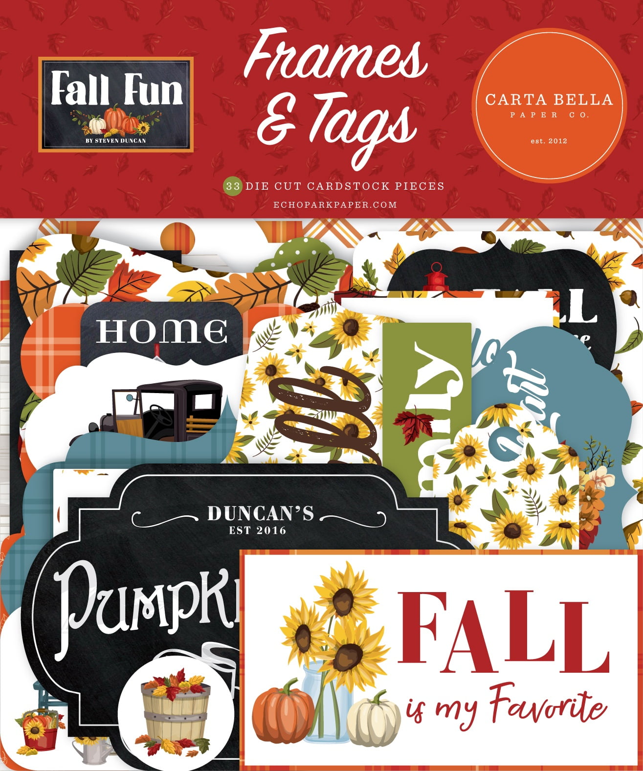 Carta Bella Cardstock Ephemera Frames and Tags, Fall Fun - Walmart.com