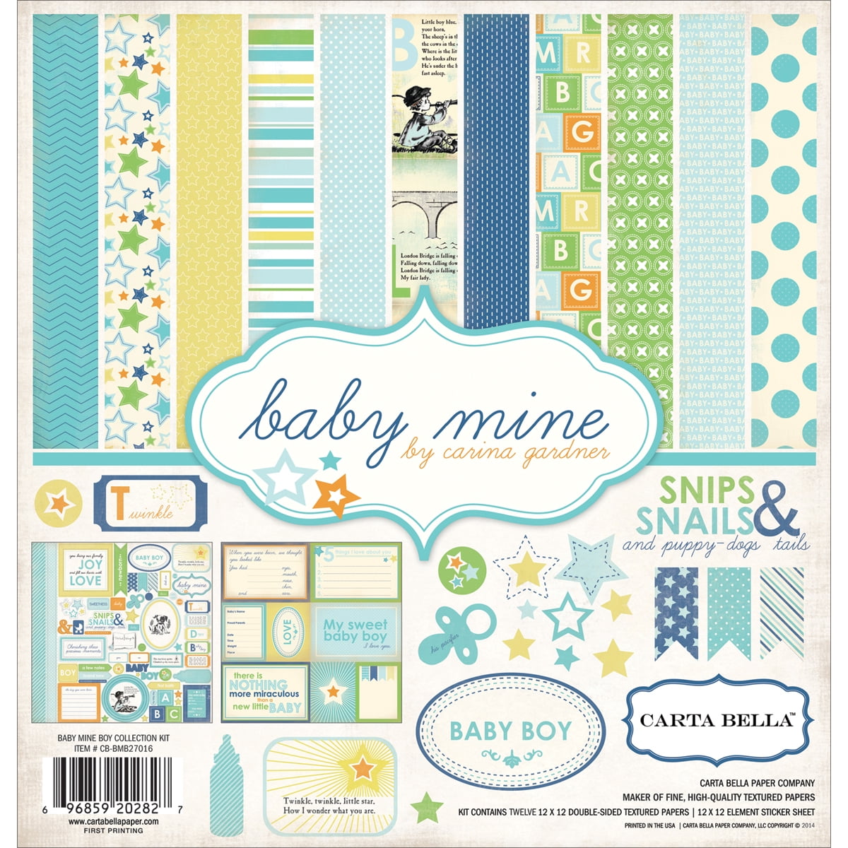 Carta Bella Collection Kit 12"X12"-Baby Mine/Boy - Walmart.com