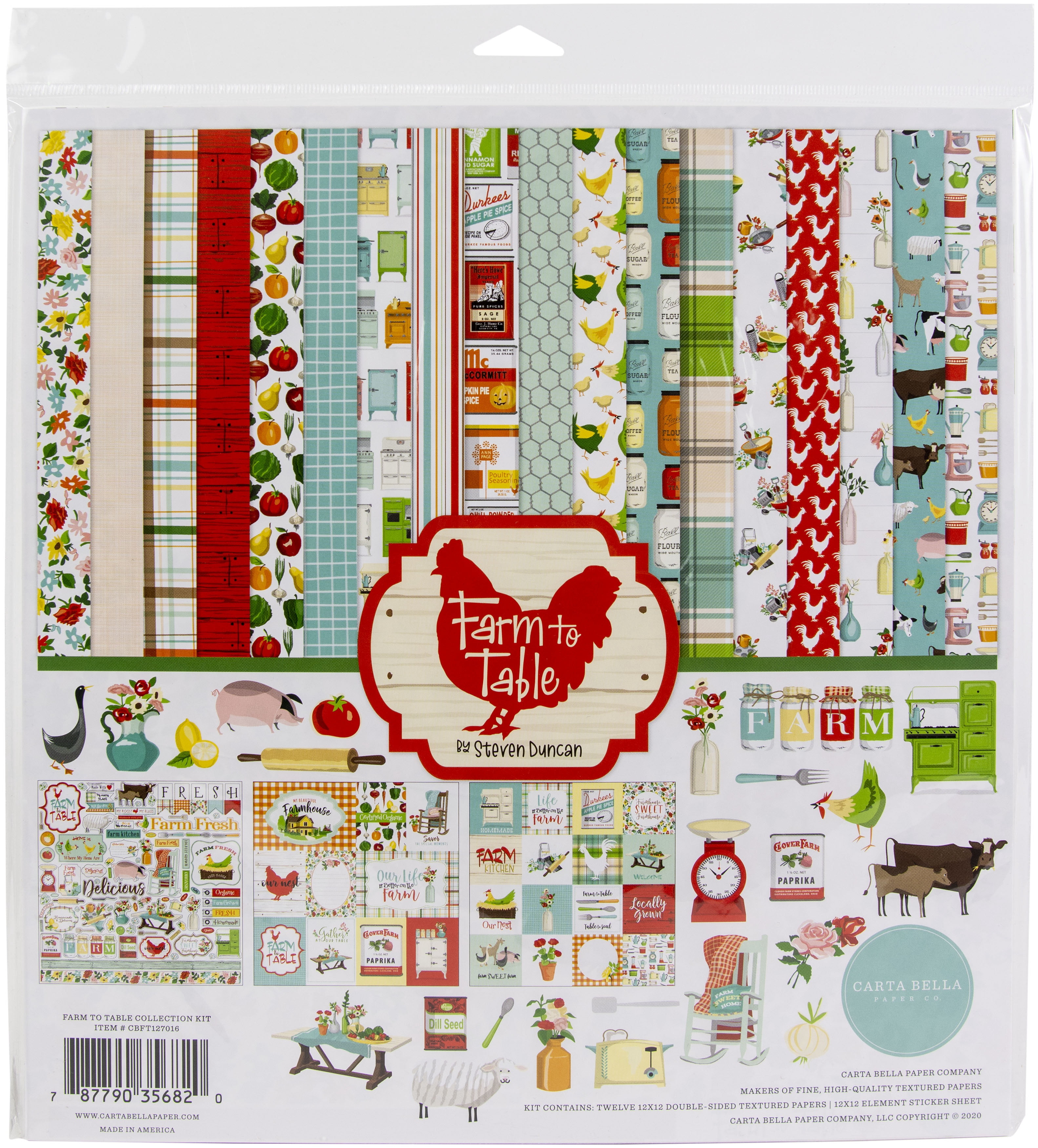 Carta Bella Collection Kit 12"x12" - Farm To Table - Walmart.com