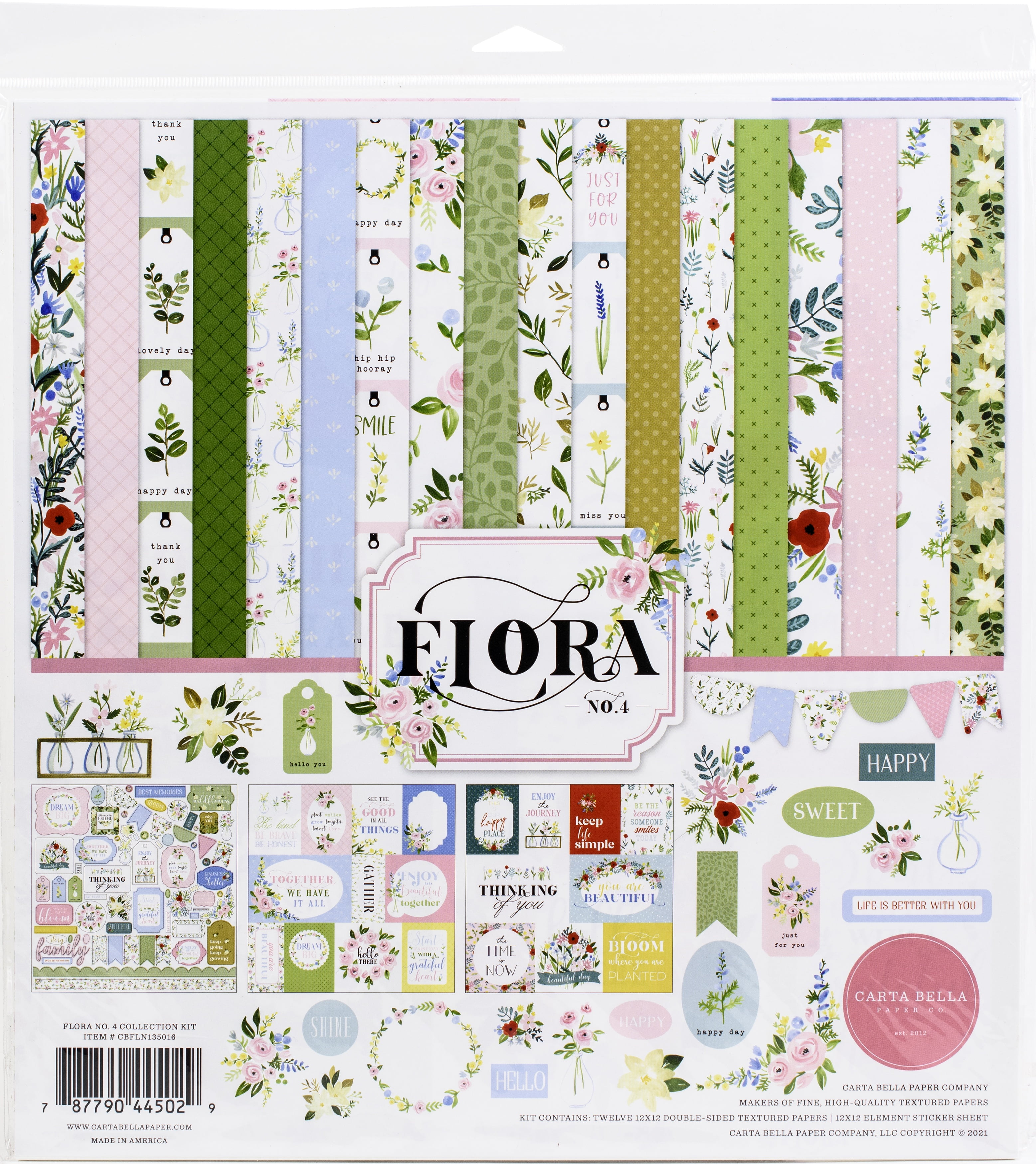 Carta Bella Collection Kit 12"x12" - Flora No. 4 - Walmart.com