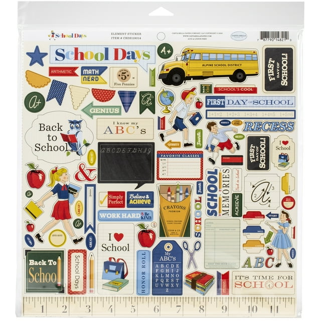 Carta Bella Collection Kit 12"X12"-School Days - Walmart.com