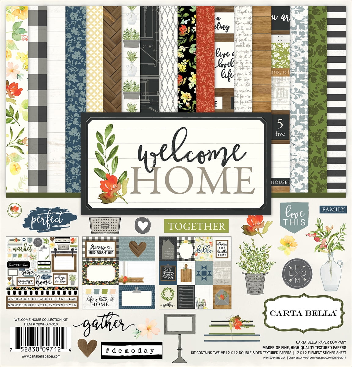 Carta Bella Collection Kit 12"X12"-Welcome Home - Walmart.com