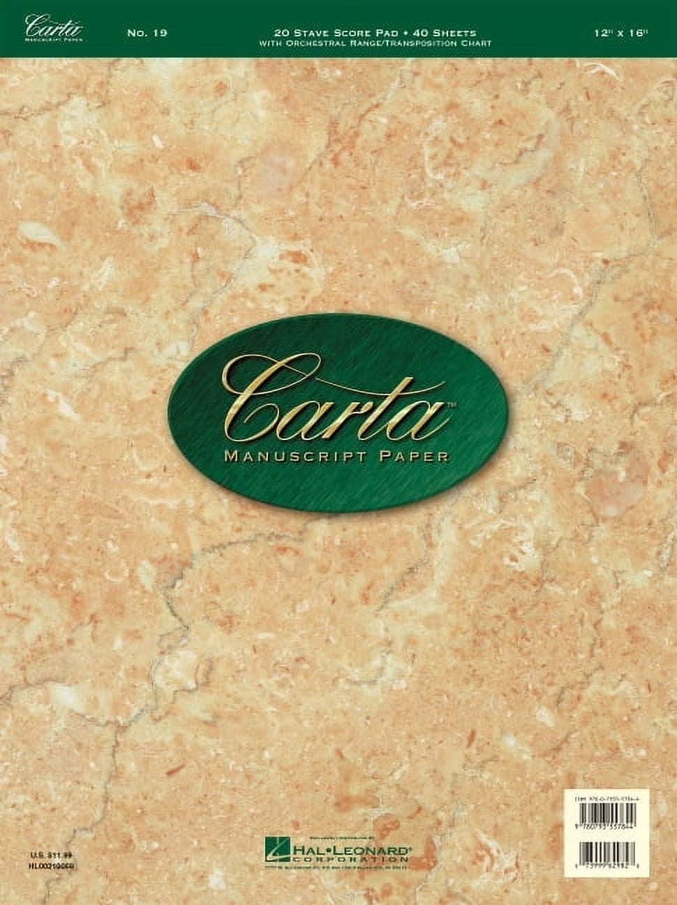 Carta Manuscript Paper No. 19 - Professional (Paperback) - Walmart.com