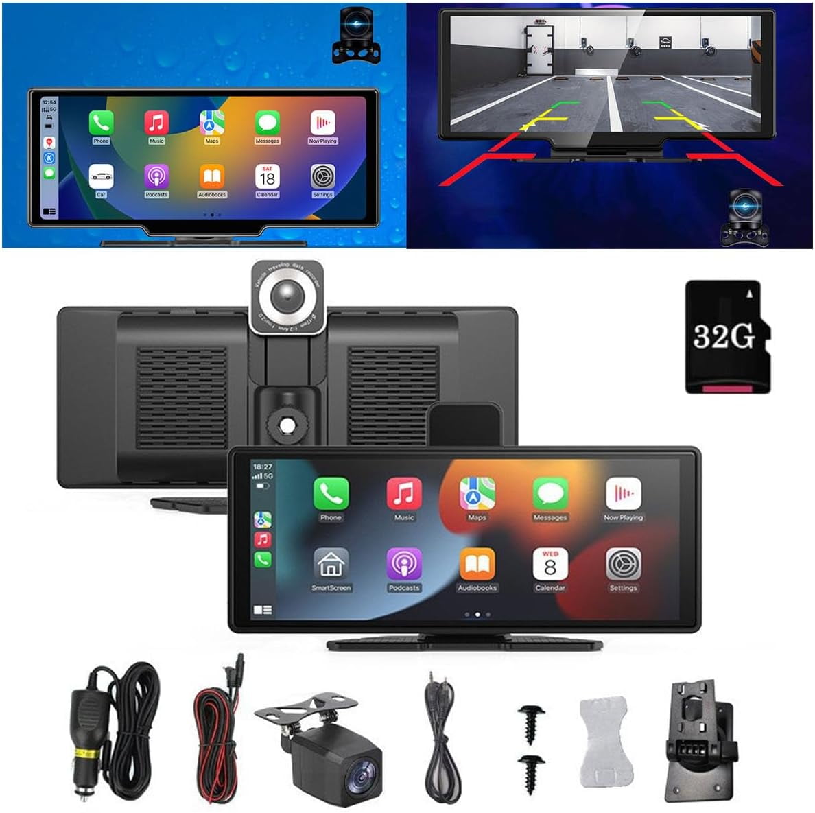 Cartablet Pro Max 2025 Model, 10.26" HD Car Tablet with 4k Dash Cam ...