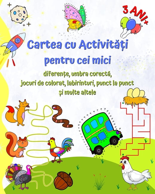 Cartea cu Activități pentru cei mici 3 ANI +: Diferențele, umbra ...
