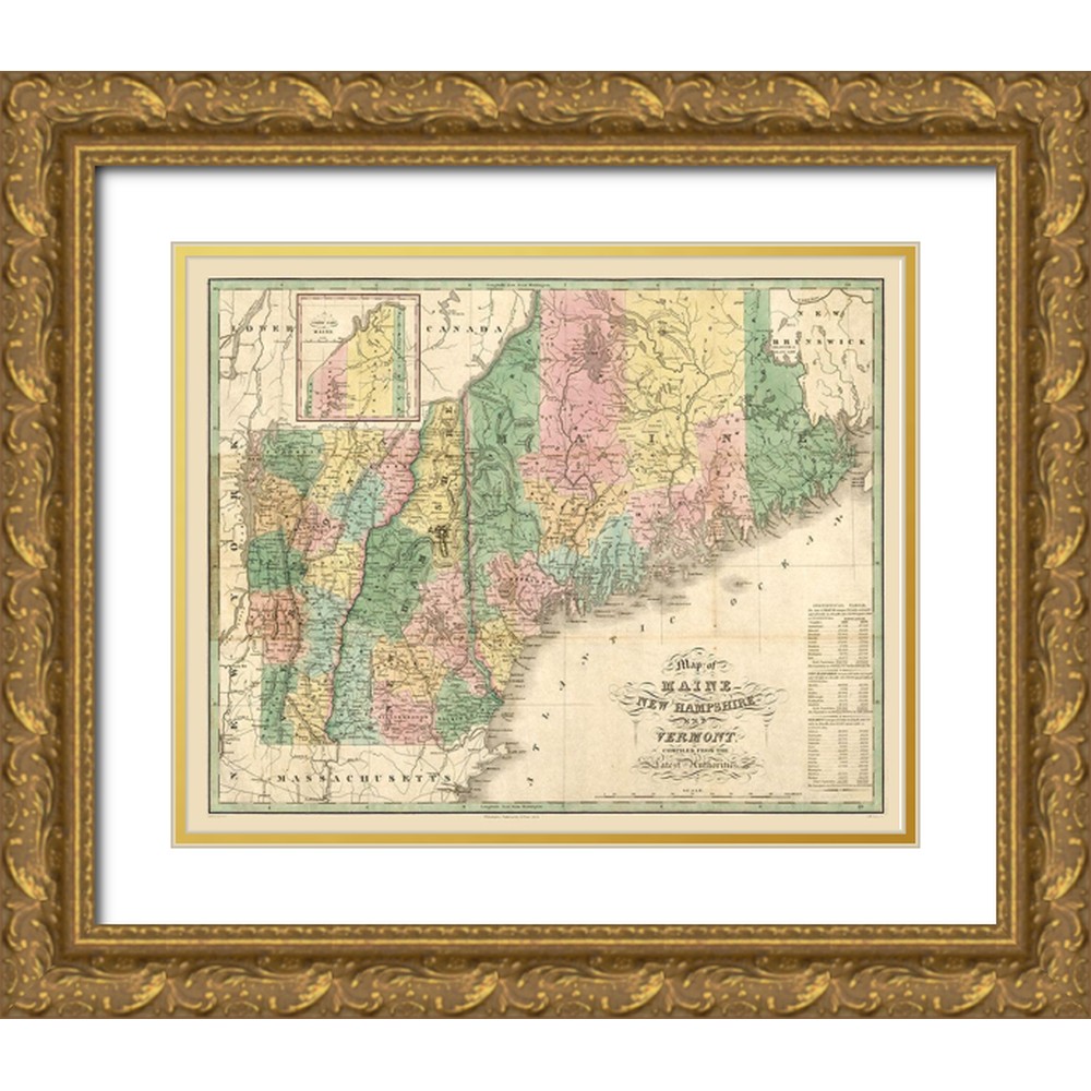 Carter 14x12 Gold Ornate Wood Framed with Double Matting Museum Art ...