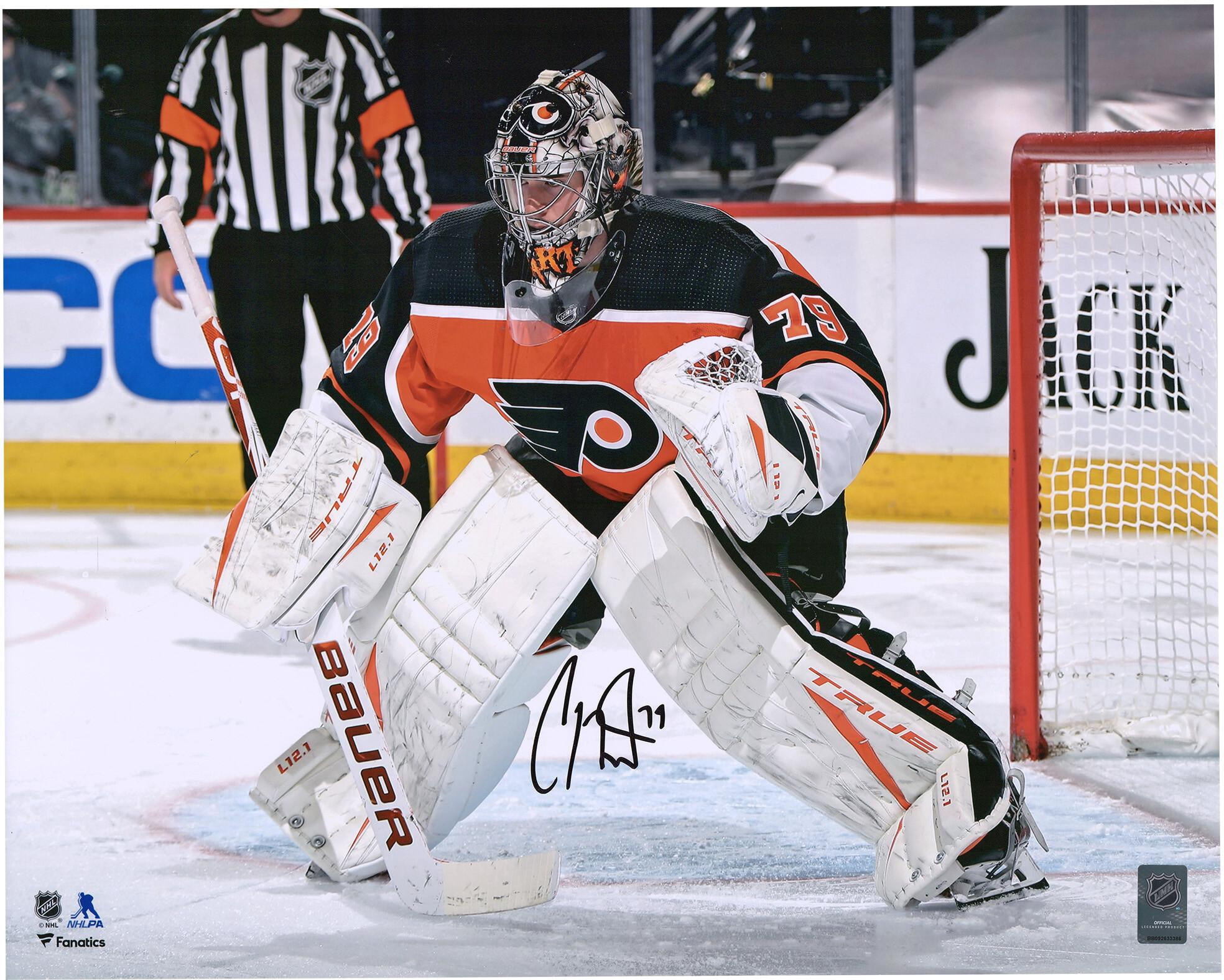 Carter Hart Philadelphia Flyers Autographed 16" x 20" Retro Photograph ...
