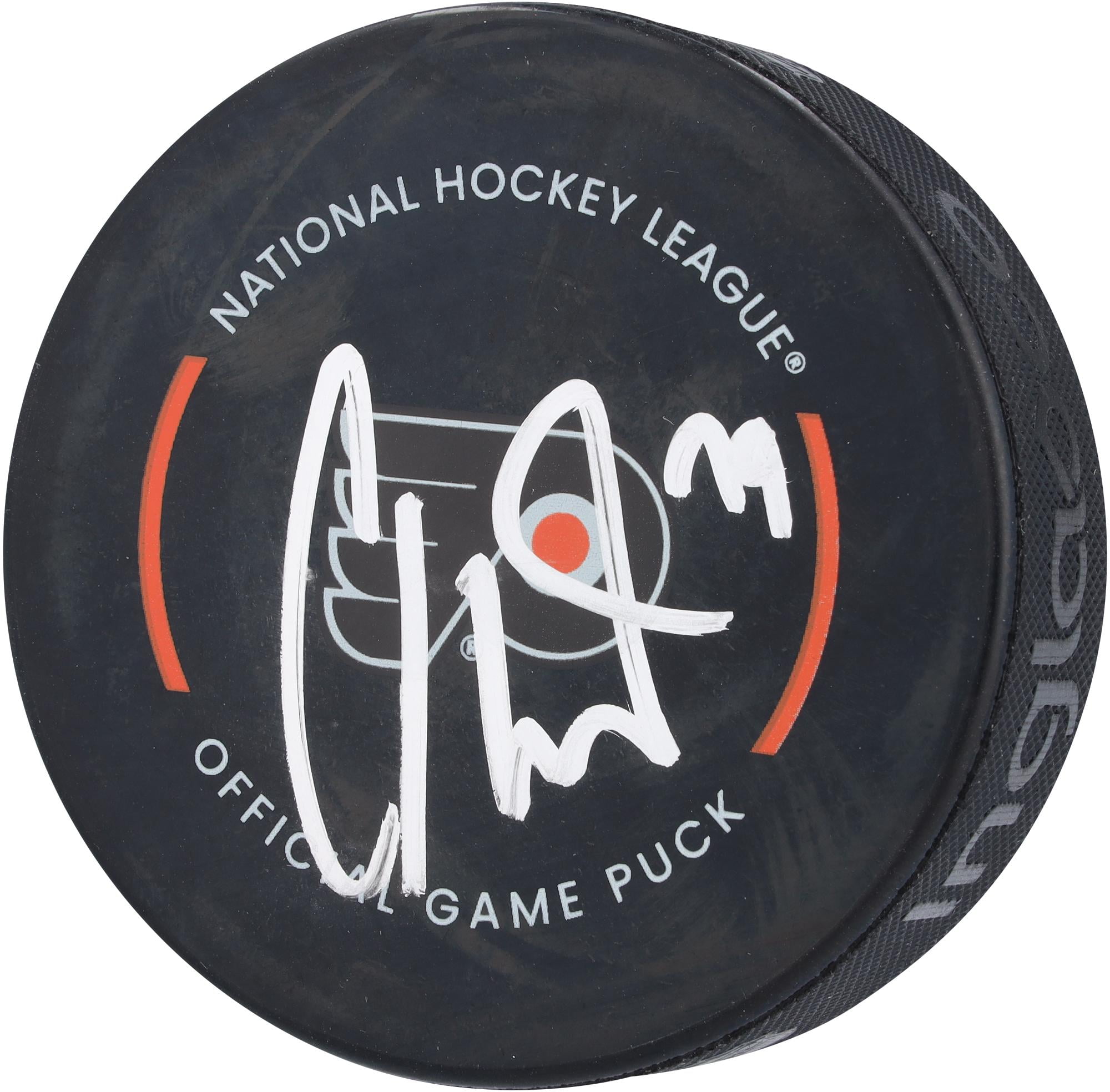 Carter Hart Philadelphia Flyers Autographed Official Game Puck ...